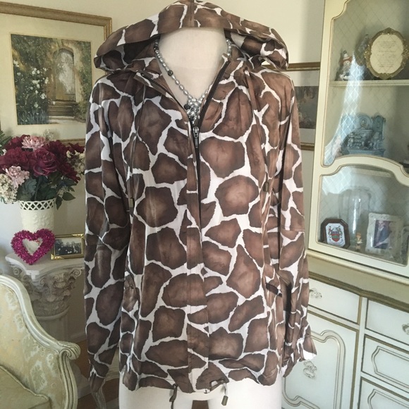 Chico's | Jackets & Coats | Chicoszenergy Almost New Giraffe Print ...